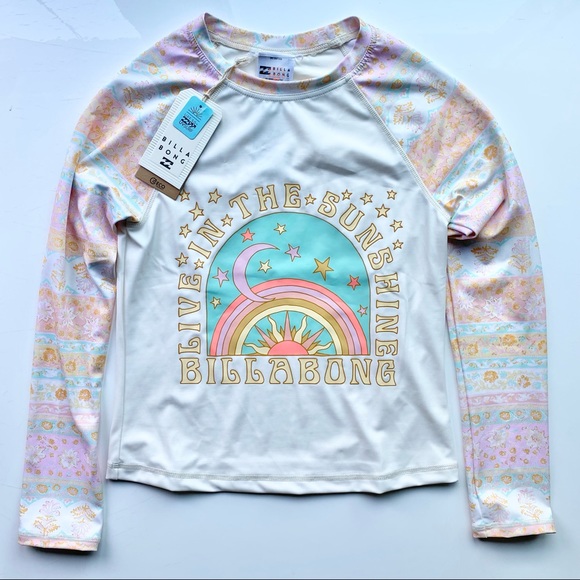 Billabong | Swim | New Billabong Girls Long Sleeve Rash Guard Swim In ...